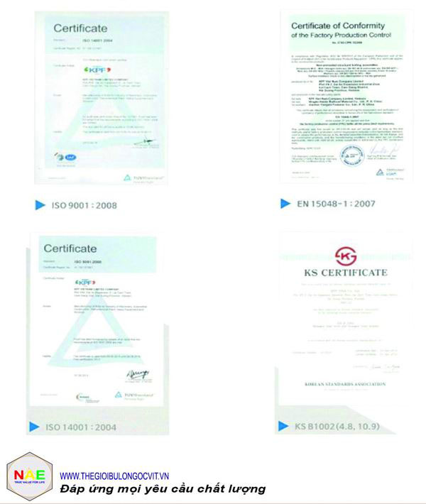 Certification - NAM AN INDUSTRIAL MATERIAL COMPANY LIMITED - NAM AN ...